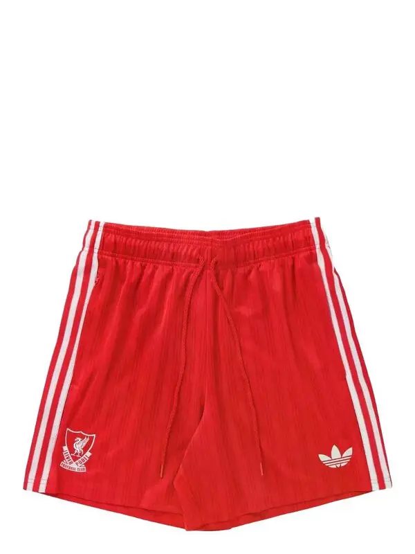 Adidas Liverpool Fc Striped Shorts - Red