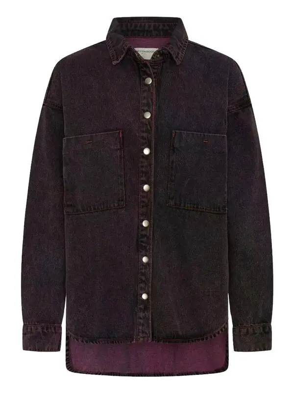 ONETEASPOON Classic Collar Denim Shacket - Pink