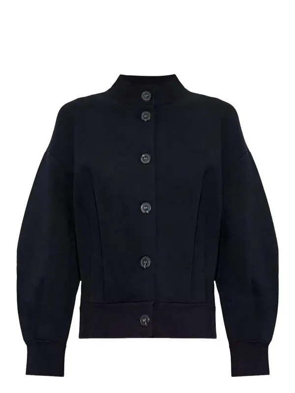 Emporio Armani Darted Button-front Cardigan - Blue