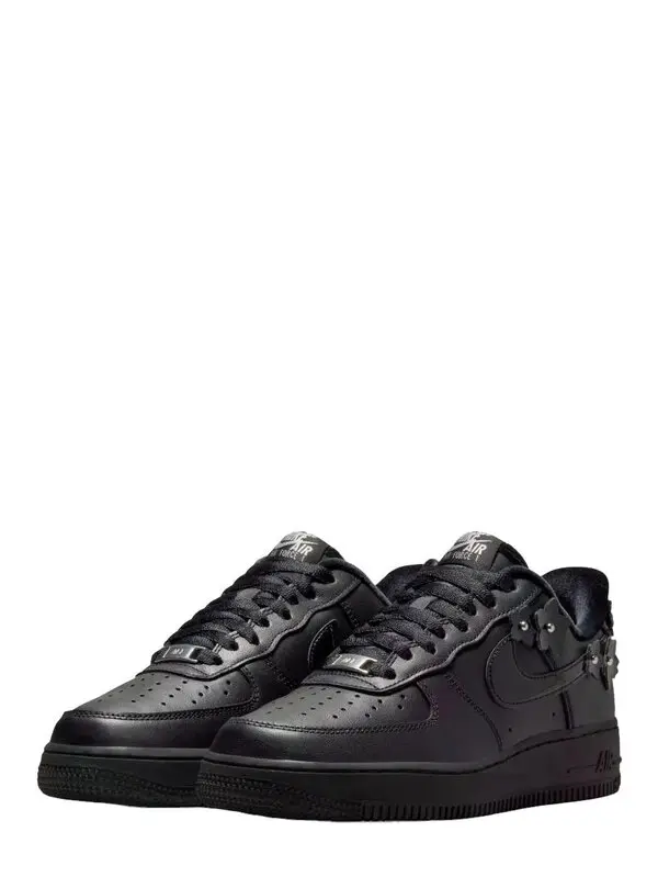 Nike Force 1 '07 Sneakers With Floral Appliqués - Black