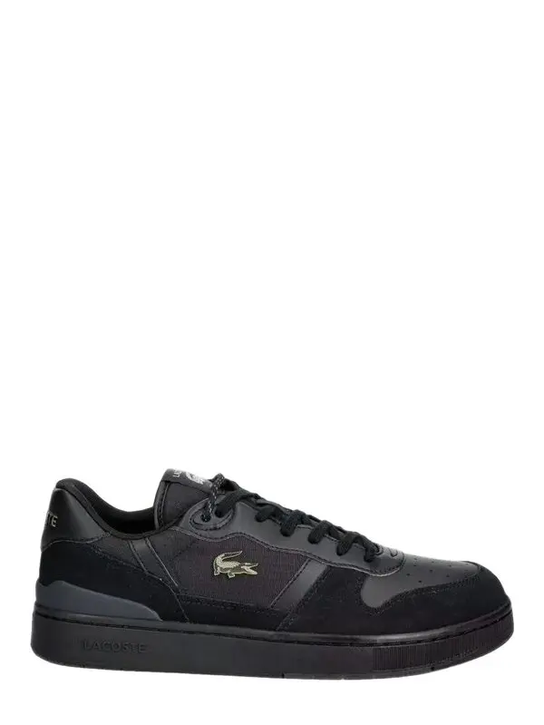 Lacoste Logo-plaque Panelled Sneakers - Black