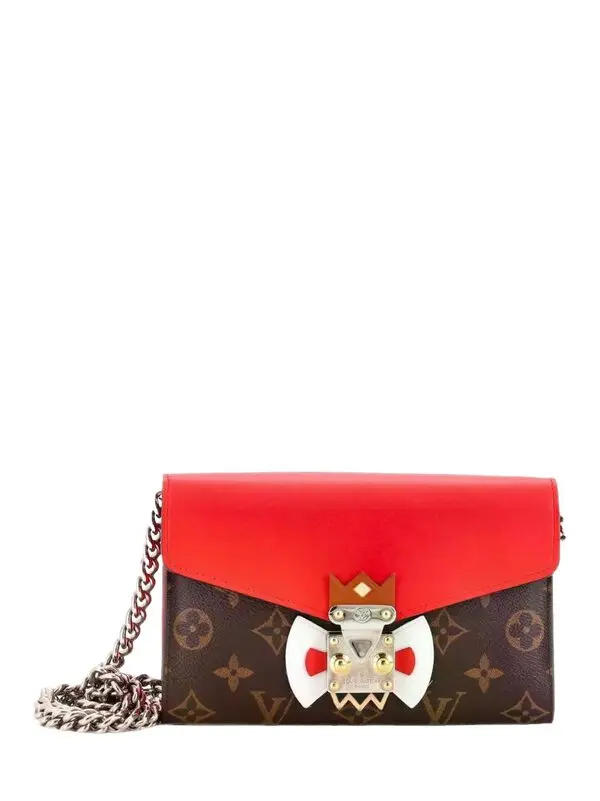 LOUIS VUITTON Tribal Mask Chain Wallet Monogram Canvas And Leather Crossbody Bag - Red