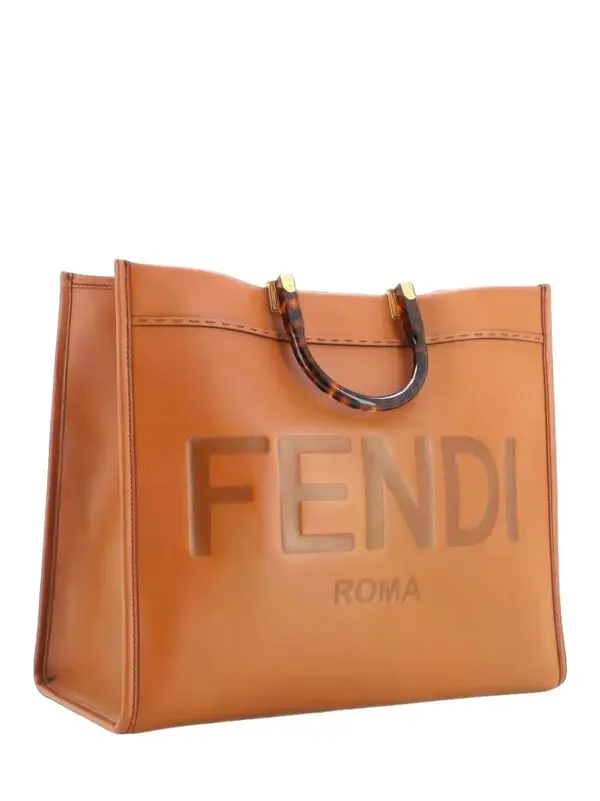 Fendi Sunshine Shopper Large Tote Bag - Brown
