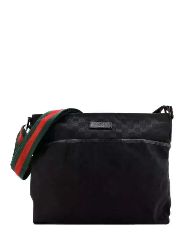 Gucci Gg Canvas Medium Messenger Bag - Black
