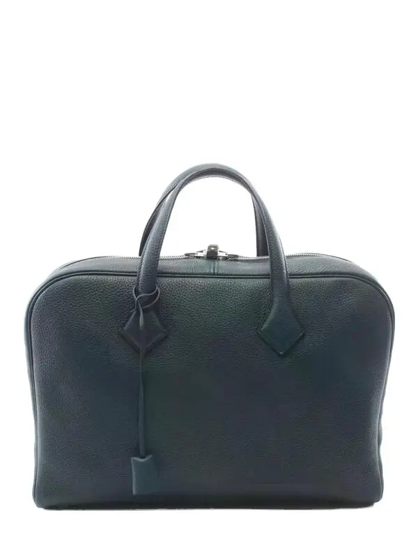 Hermès 2019 Togo Victoria Ii 12h Briefcase Business Bag - Green