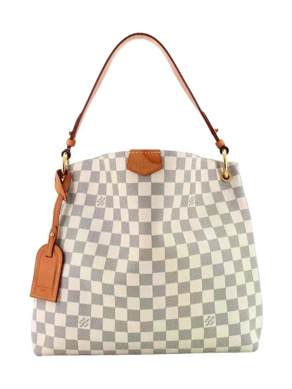 LOUIS VUITTON Damier Pm Hobo Bag - White
