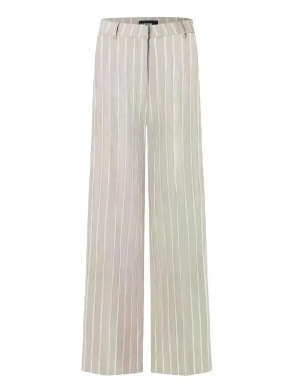 CAMBIO Mira Pinstripe Wide-leg Trousers - Neutrals