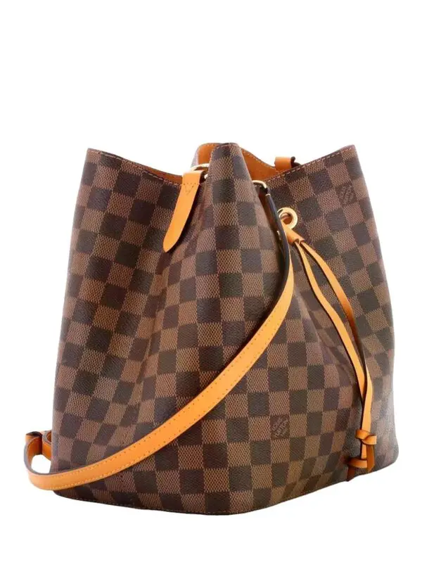 LOUIS VUITTON Neonoe Handbag Damier Leather Mm Bucket Bag - Brown