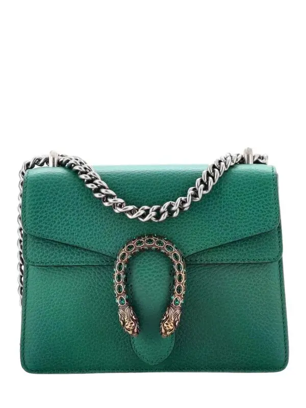 Gucci Dionysus Leather Mini Crossbody Bag - Green