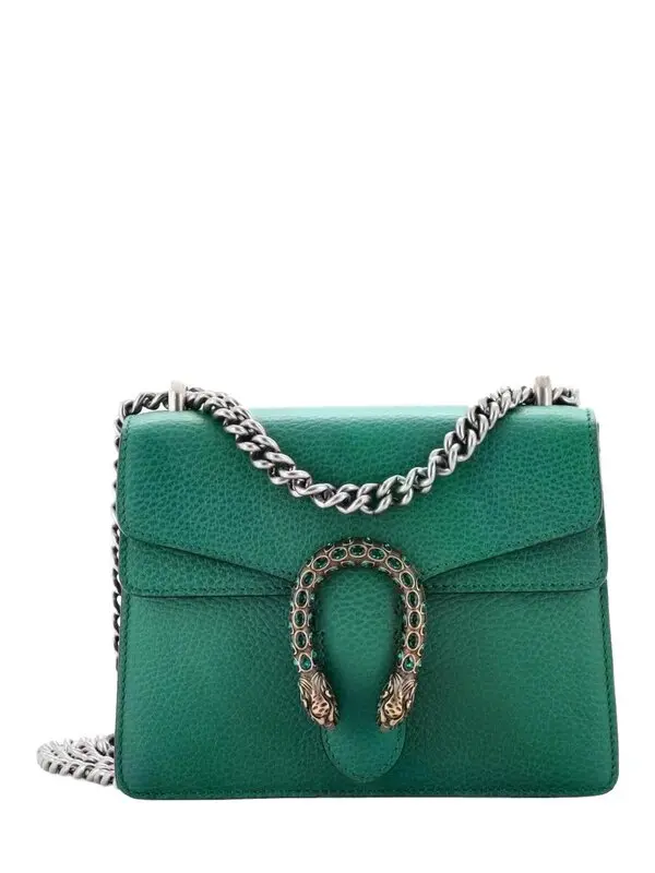 Gucci Dionysus Leather Mini Crossbody Bag - Green