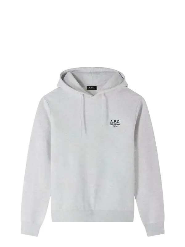 A.p.c. Logo Embroidered Drawstring Hoodie - Grey