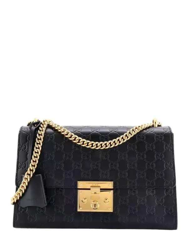 Gucci Padlock Shoulder Bag - Black