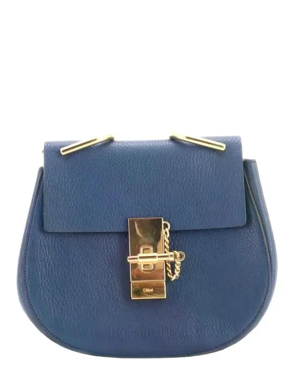 Chloé Drew Leather Mini Crossbody Bag - Blue