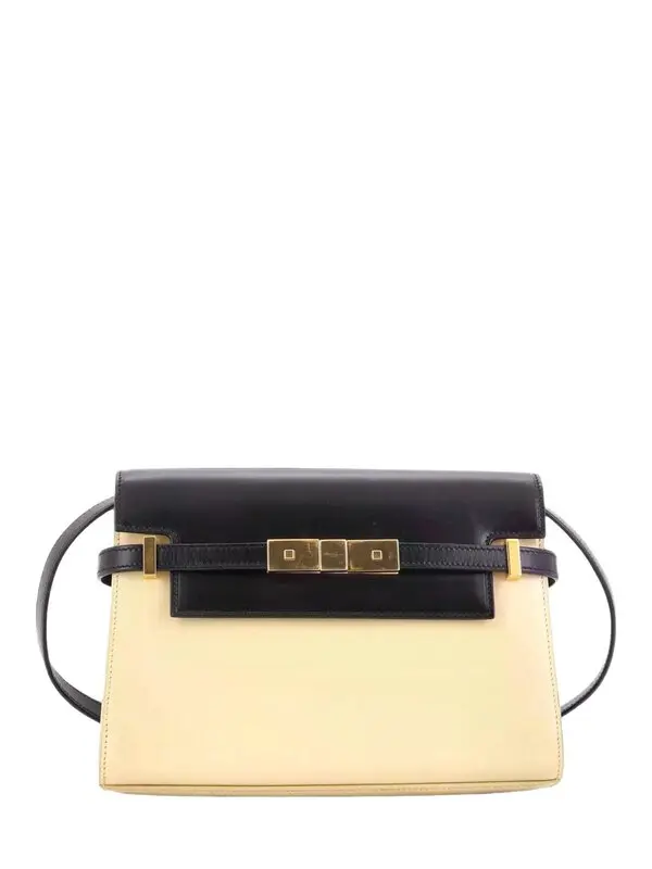 Saint Laurent Manhattan Leather Small Shoulder Bag - Black