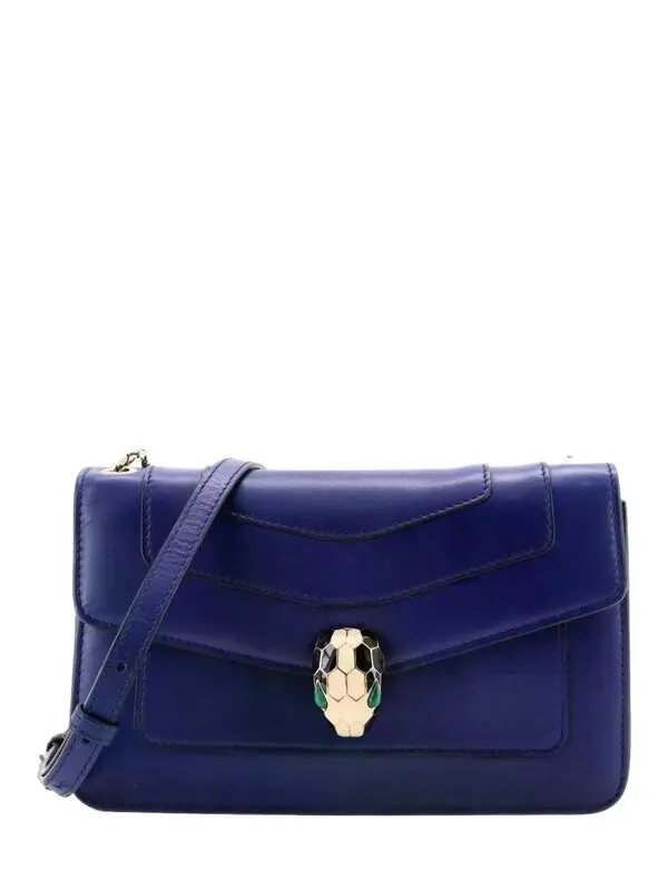 BVLGARI Serpenti Leather Small Crossbody Bag - Blue