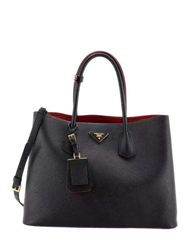 Prada Saffiano Leather Large Tote Bag - Black