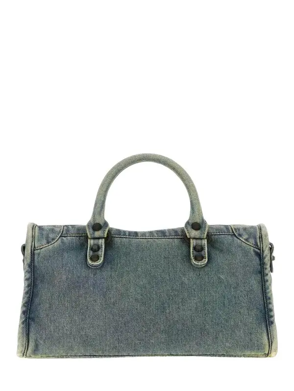 Balenciaga Small Le City Denim Tote Bag - Blue