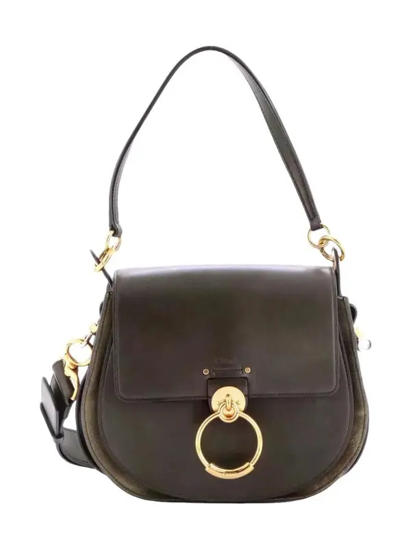 Chloé Tess Leather Large Crossbody Bag - Green