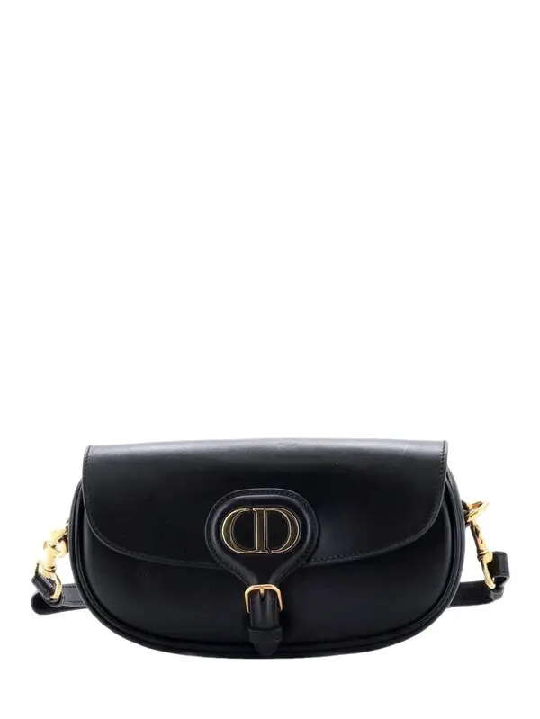 Dior Bobby Flap East West Crossbody Bag Leather - Black