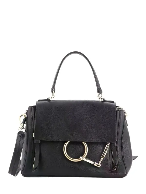 Chloé Faye Day Bag Leather Satchel - Black
