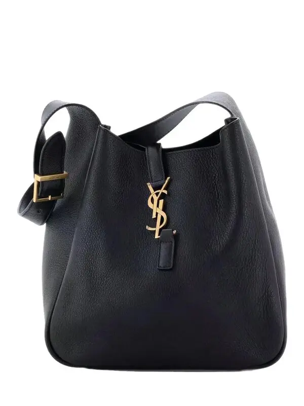 Saint Laurent Le 5 A 7 Supple Leather Small Hobo Bag - Black