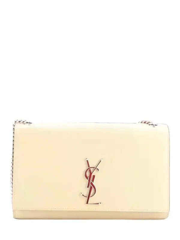Saint Laurent Monogram Grainy Leather Medium Crossbody Bag - Neutrals