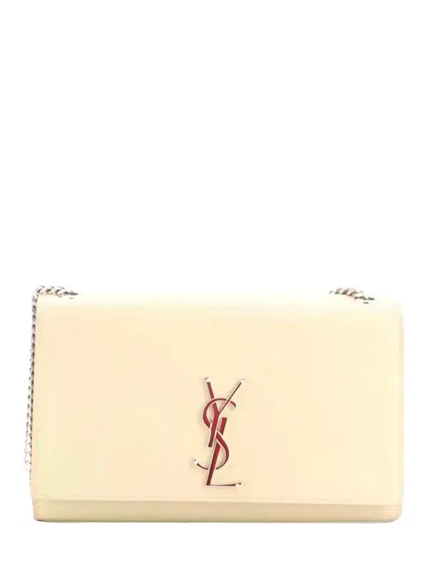 Saint Laurent Monogram Grainy Leather Medium Crossbody Bag - Neutrals