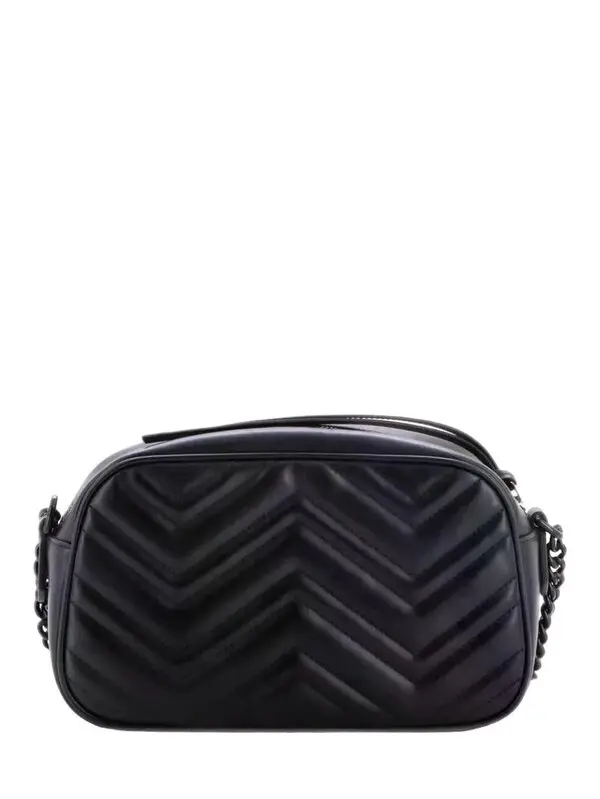 Gucci Gg Marmont Matelassé Leather Small Shoulder Bag - Black