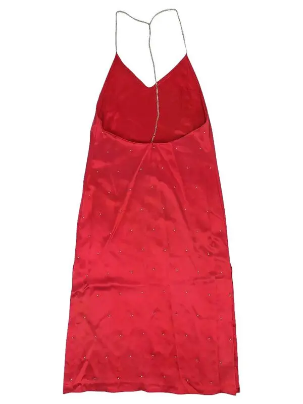 Amiri Embellished Sleeveless Mini Dress - Red