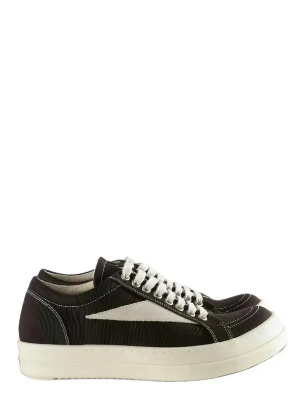 Rick Owens Canvas Contrast-stitch Sneakers - Grey