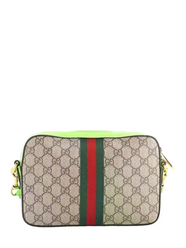 Gucci Ophidia Zip Wristlet Shoulder Bag Gg Coated Canvas Small Crossbody Bag - Brown