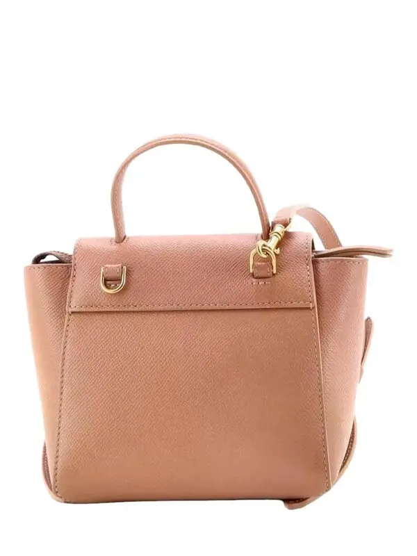 Celine Belt Bag Textured Leather Pico Shoulder Bag - Neutrals
