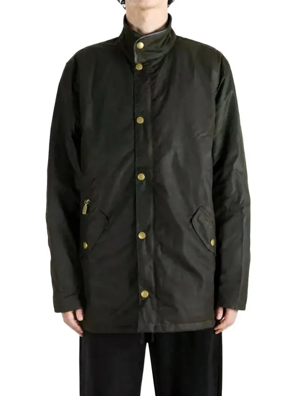 Barbour Waxed Cotton Funnel Neck Jacket - Green