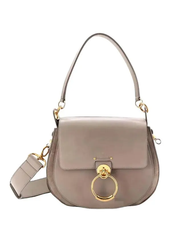 Chloé Tess Large Leather Crossbody Bag - Neutrals