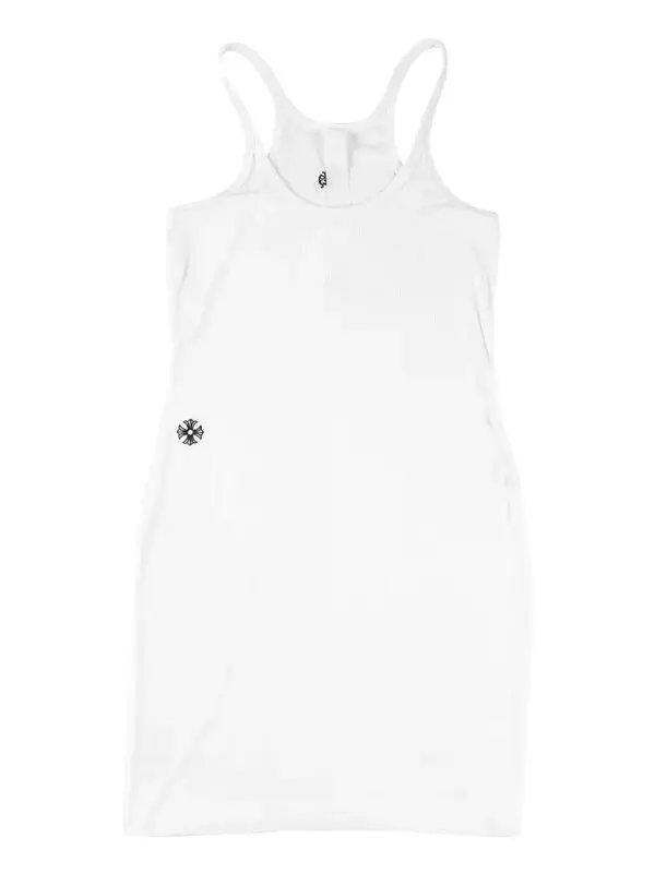 Chrome Hearts Bad Seed Logo Embroidered Ribbed Tank Top - White