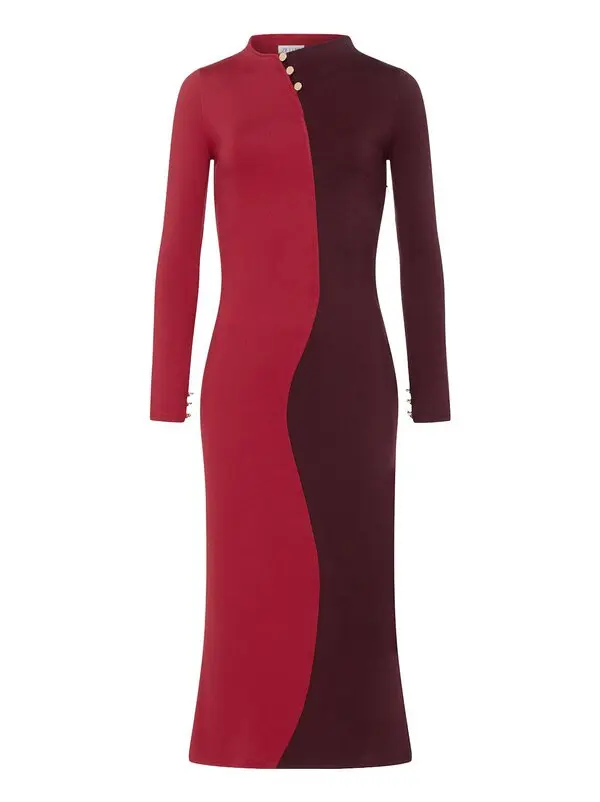 ZETAYE Amelia Silhouette Dress - Red