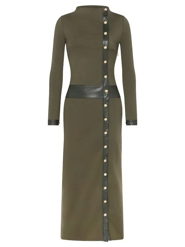 ZETAYE Margo Snap Dress Olive - Green