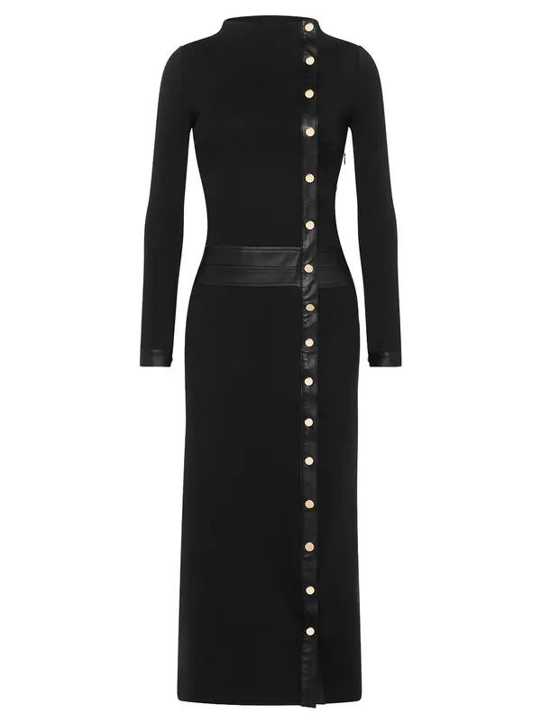 ZETAYE Margo Snap Dress - Black