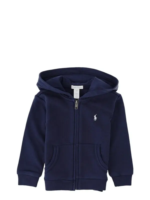 Polo Ralph Lauren Baby Long Sleeve Zip-up Knit Hoodie - Blue