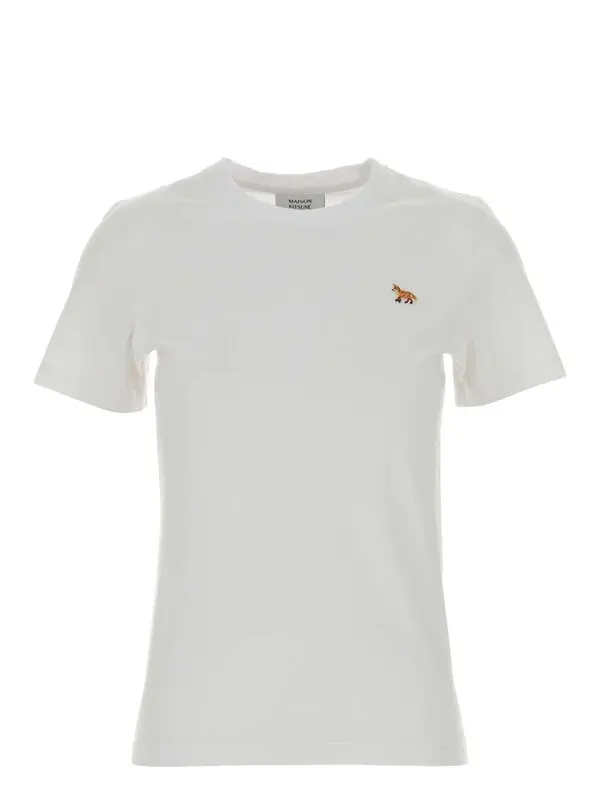 Maison Kitsuné Baband Fox" Regular Fit Cotton T-shirt - White