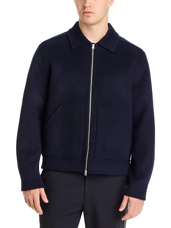 Madewell Wool Blend Zip Jacket - Navy