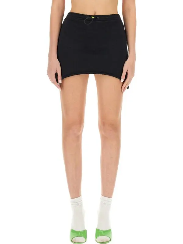 BARROW Slim Fit Cotton Mini Skirt - Black