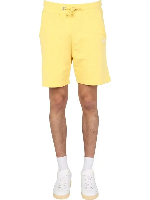 Alpha Industries Embroidered Logo Bermuda Shorts - Yellow