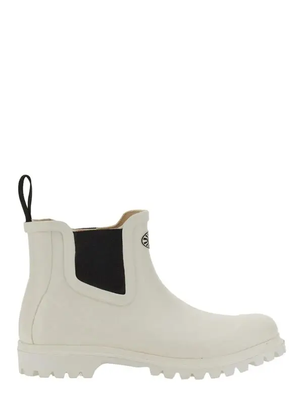 Superga Vulcanized Rubber Chelsea Boots - White