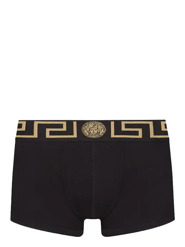 Versace Greek Design Boxer Shorts - Black