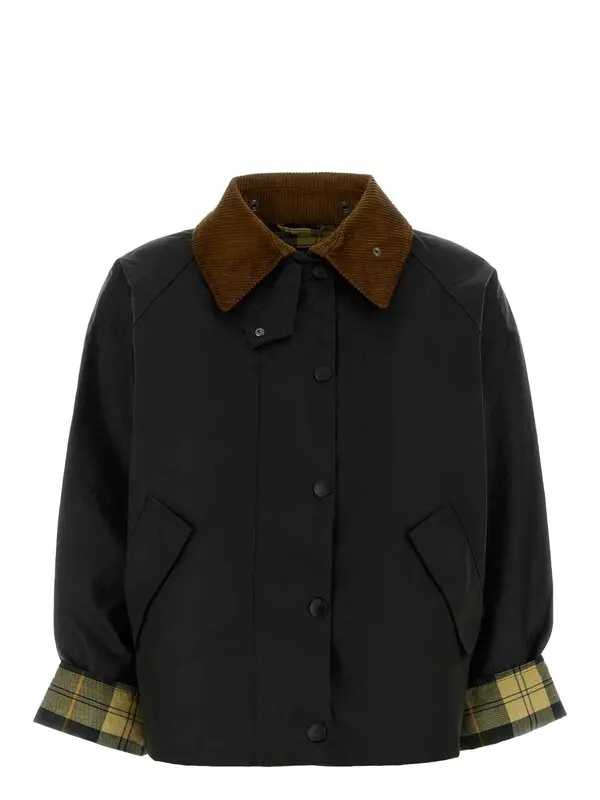 Barbour Cotton Transport Jacket With Corduroy Collar - Blue
