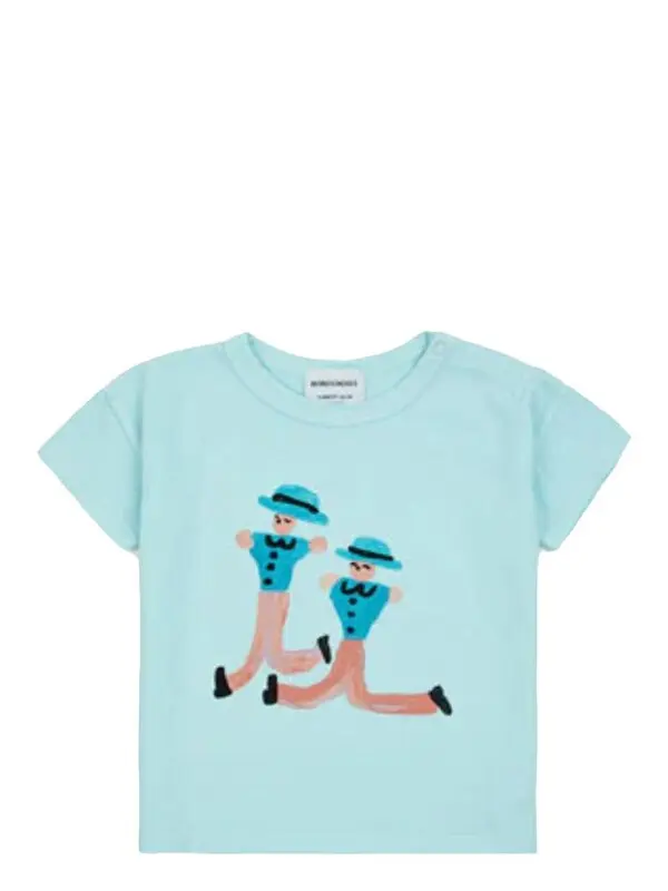 BOBO CHOSES Mini T-shirt" In Organic Cotton - Azure