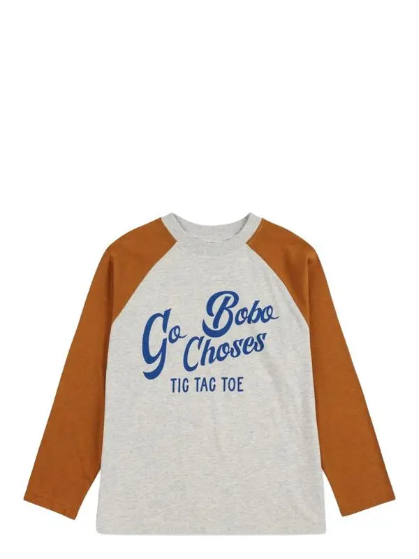 BOBO CHOSES Mini Tic Tac Toe Logo T-shirt - Brown