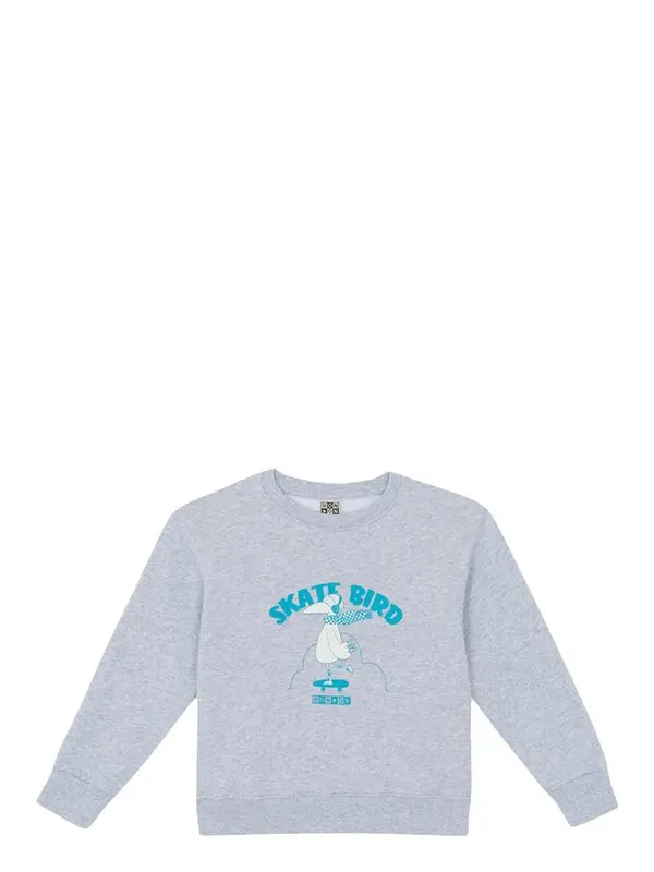 BONTON Skatebird Smile" Crewneck Sweater - Grey