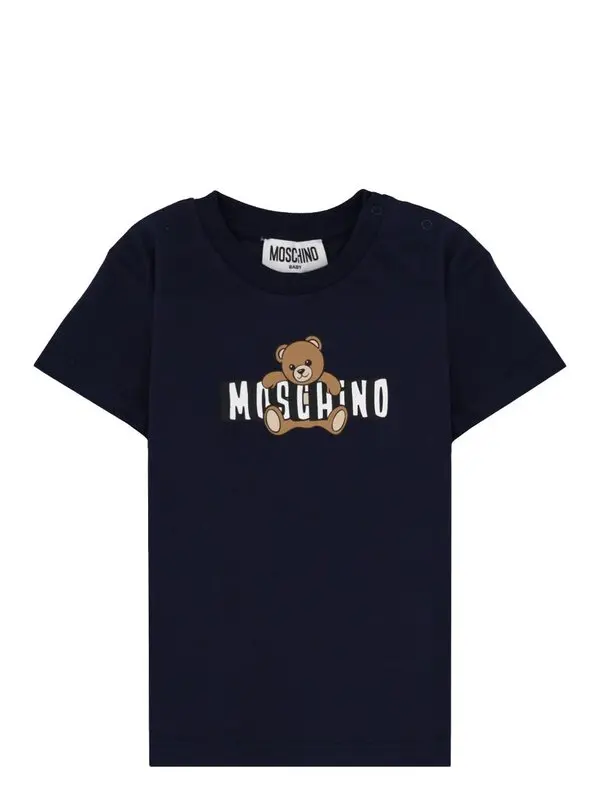 Moschino Teddy Bear Print Cotton T-shirt - Blue